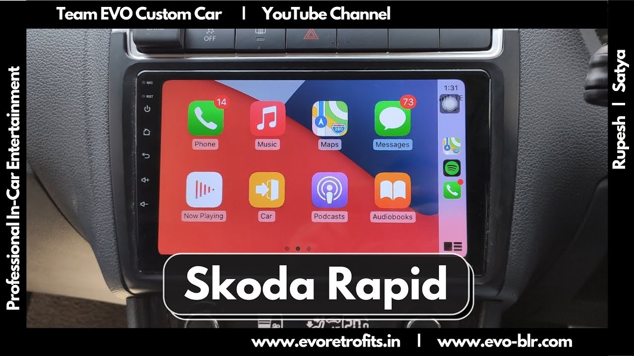 EVO FIT Skoda Rapid (2012-Up) Android infotainment player android ...