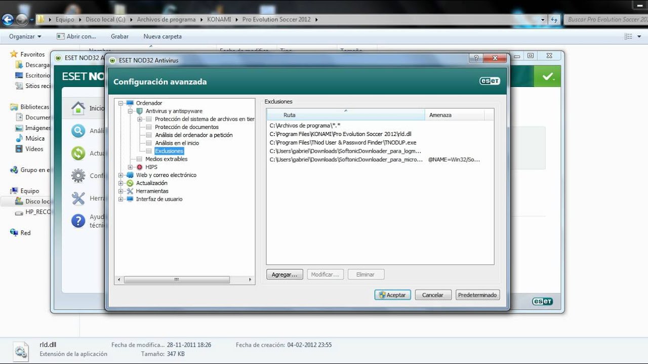 como excluir el rld.dll del pes2012 - YouTube