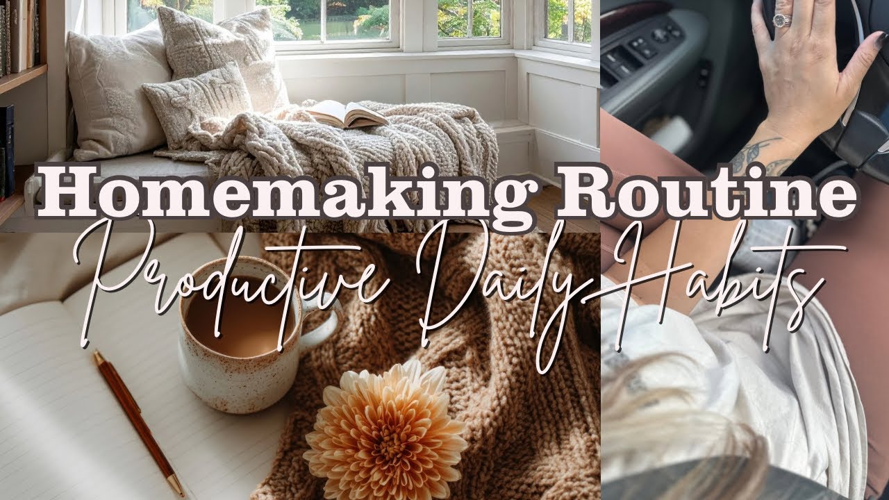 Daily Homemaking Routine | Productive Get It All Done - YouTube
