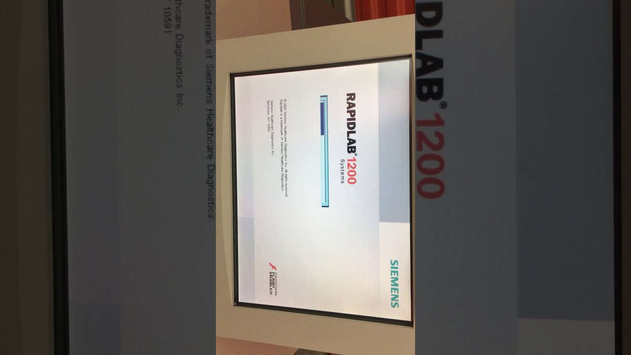 Siemens Rapidlab 1265 Blood Gas Analyzer 1200 Series - YouTube