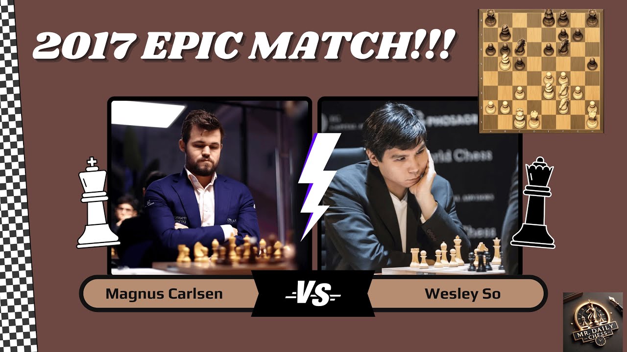 Epic Showdown: Wesley So vs. Magnus Carlsen | 2017 Speed Chess ...