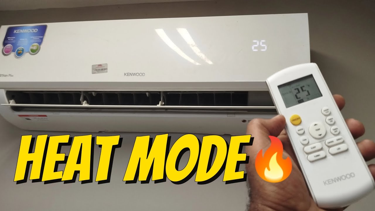 How To On Heater In AC | AC Me Heater Kaise Chalaye | Kenwood AC Remote ...
