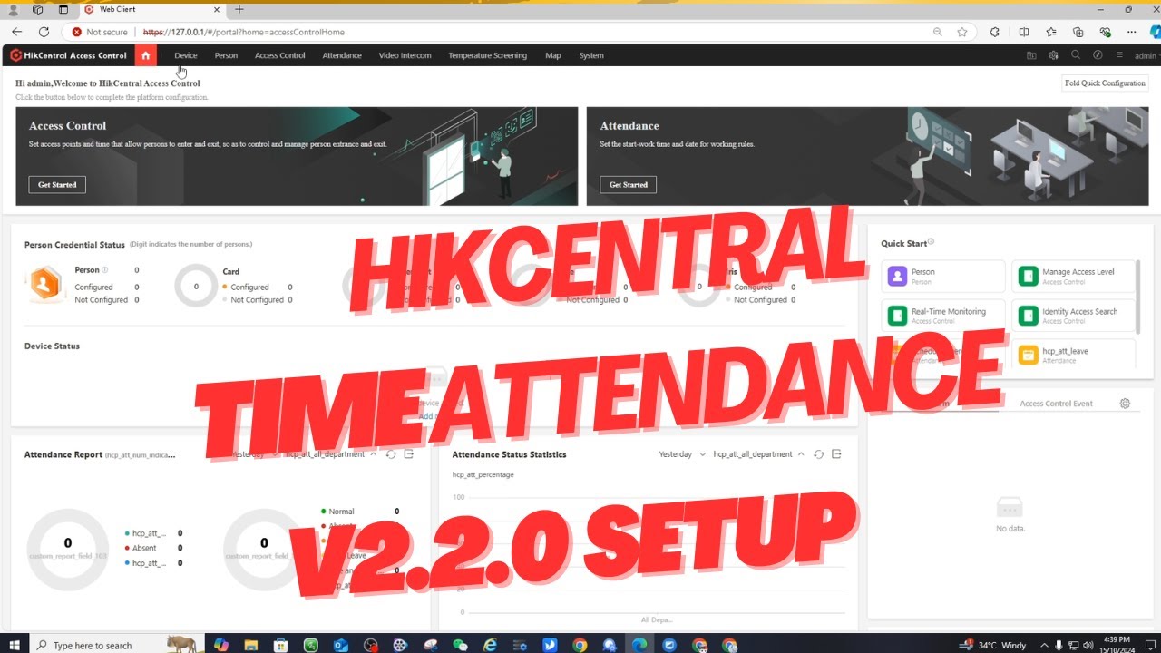 Hikcentral Time Attendance Configuration - YouTube