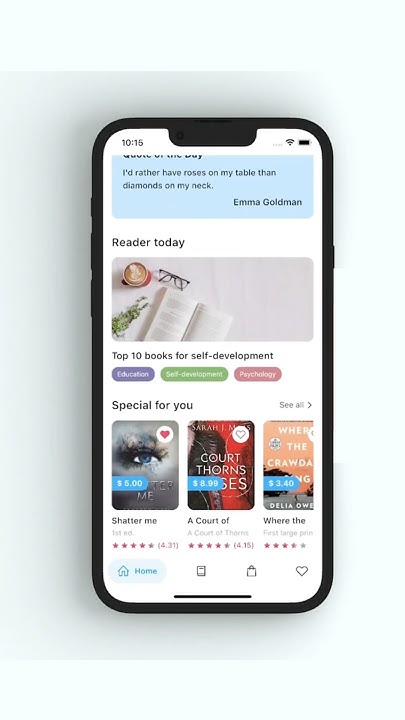 Ebook reader clone #flutter - YouTube