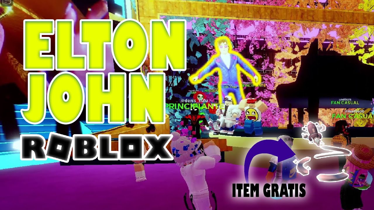 Así fue el CONCIERTO de ELTON JOHN en ROBLOX (Item Gratis) - YouTube