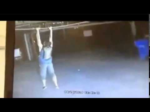 Doing pull ups on water pipe is not a good idea | FAIL - YouTube