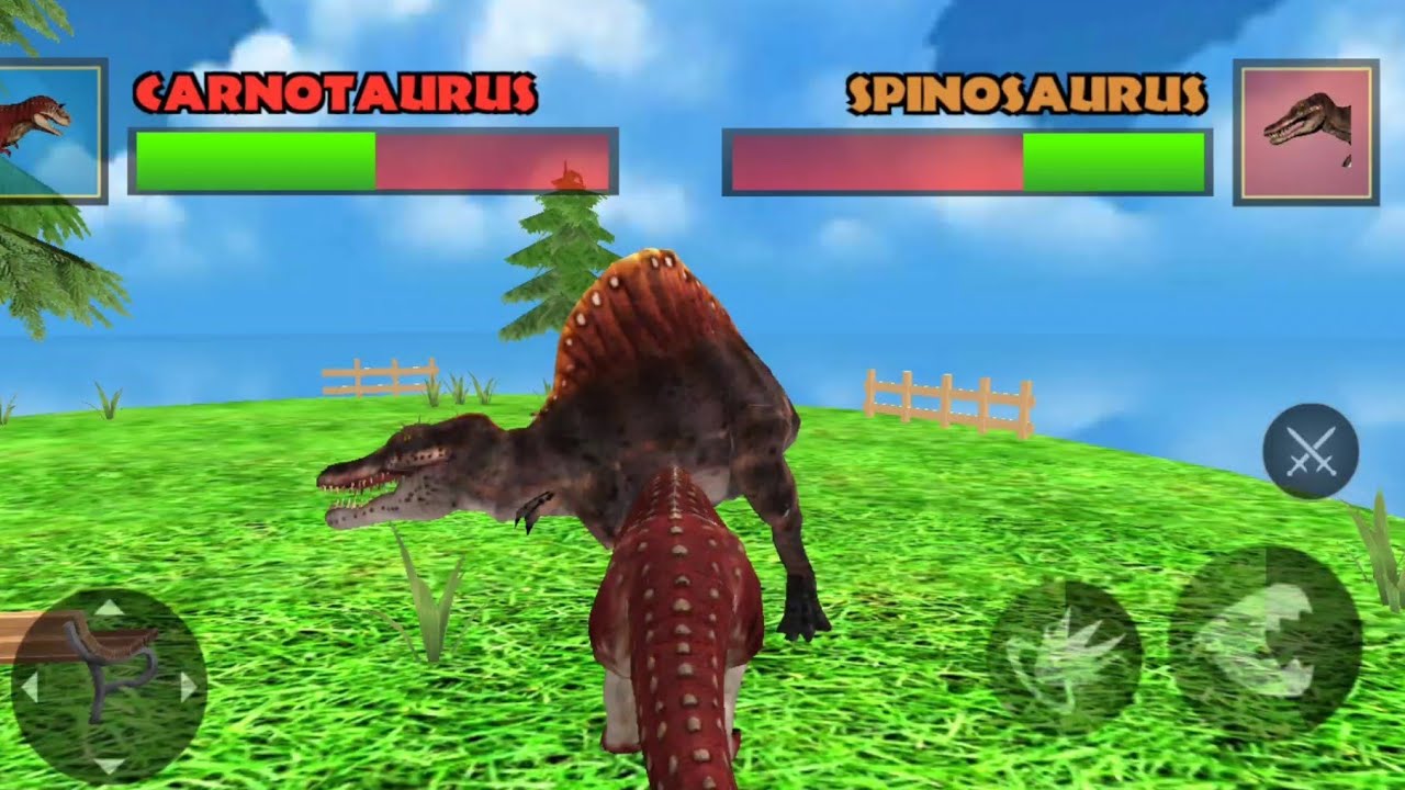 Carnotaurus & Spinosaurus vs All Dinosaurs - Dinosaur Battle Arena 🦖 ...