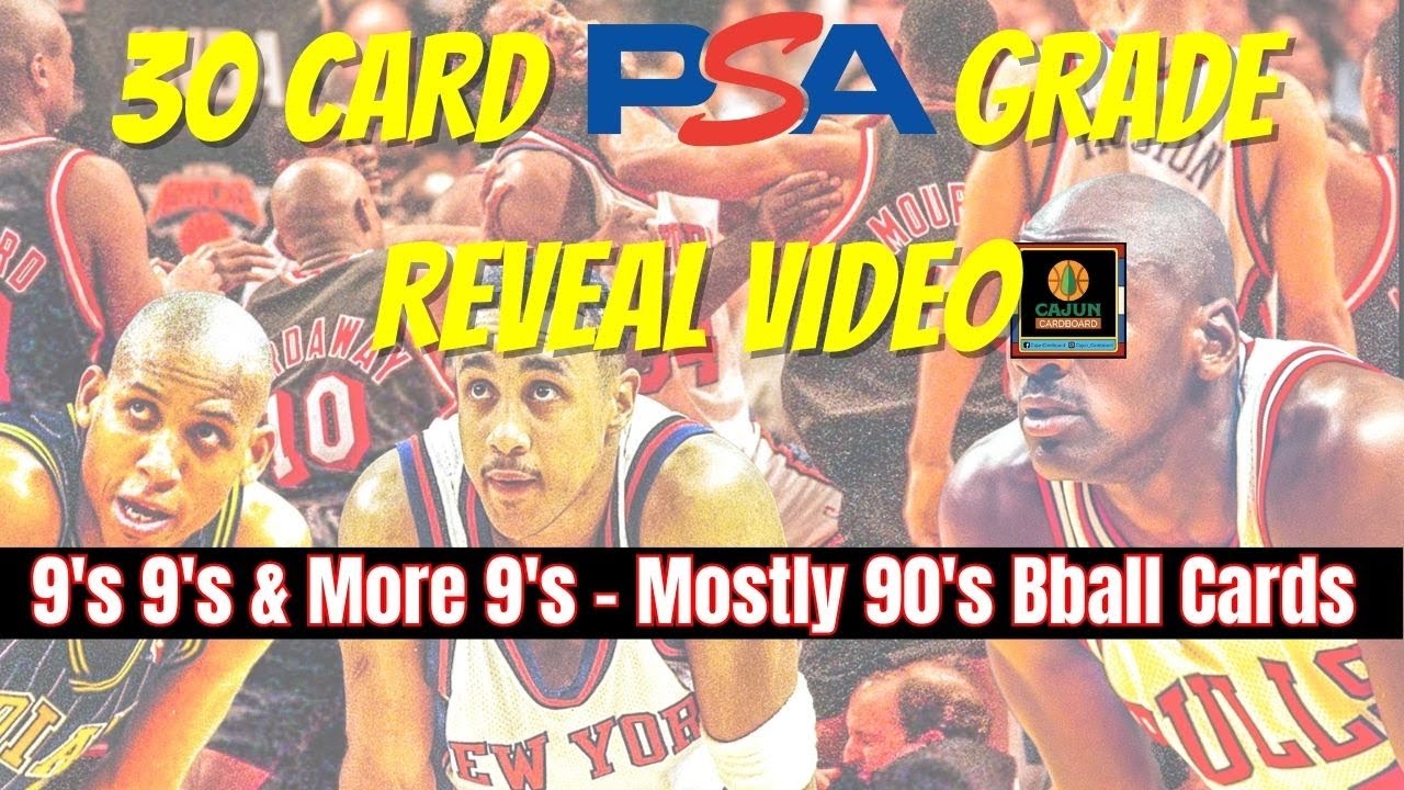 30 Card PSA Grade Reveal - Mostly 90's Cards, Jordan, Shaq, Olajuwon ...