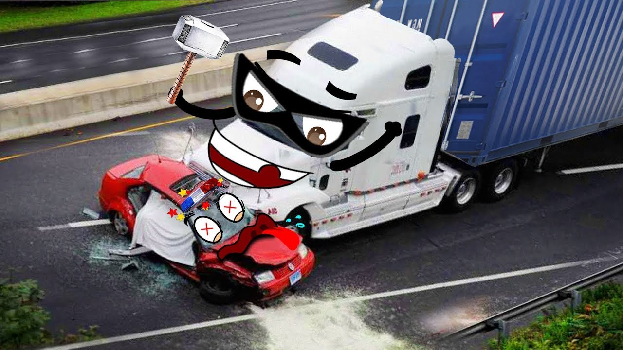 Container Trucks Go Wrong, Crash Police Car | Funny Car Fails ...
