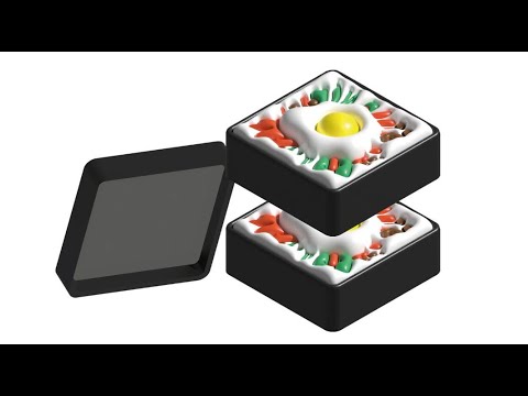 [일러스트레이터] -77- '3D and Materials' 기능으로 비빔밥 도시락(Lunch Box-Bibimbap) 만들기 ...