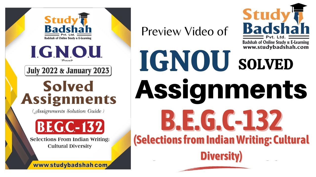 Free Sample Preview of BEGC-132 IGNOU Solved Assignments (2022-2023 ...
