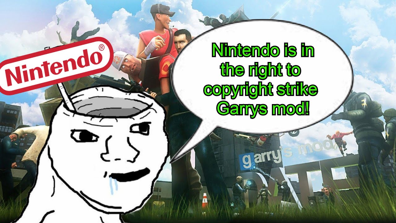 Nintendo fanboy CELEBRATES nintendo striking Garrys mod - YouTube