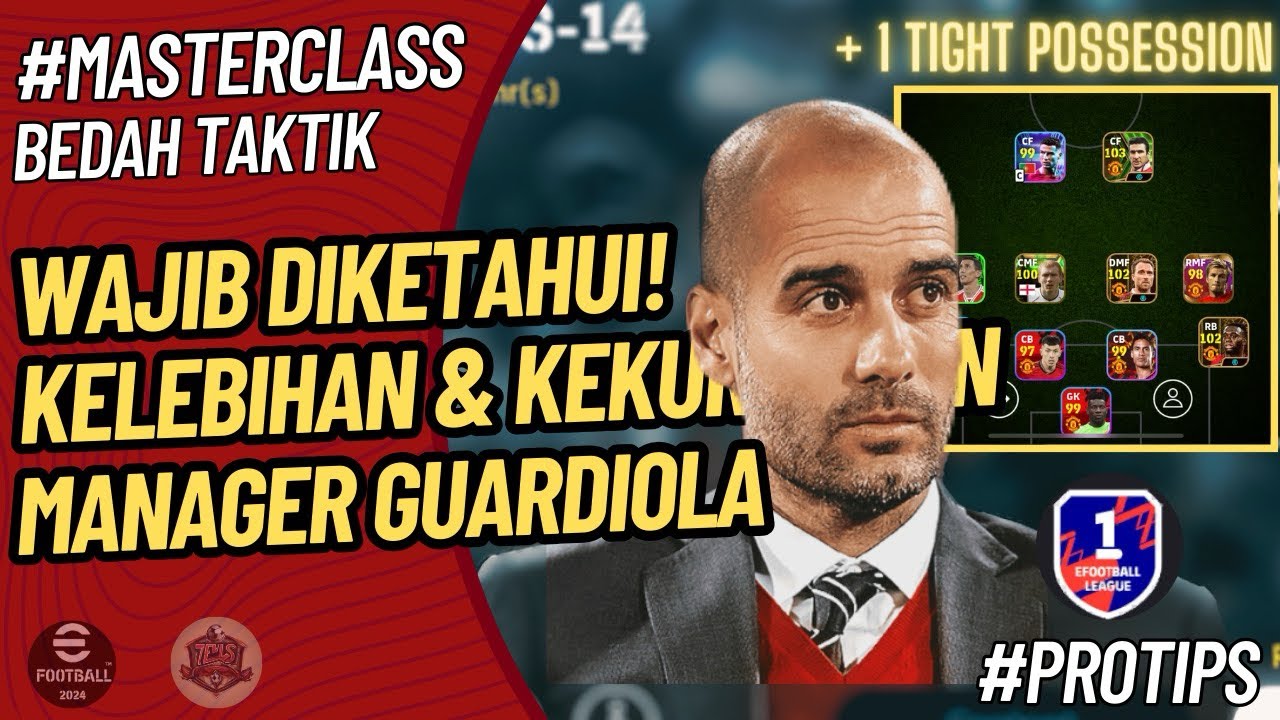 [ TAKTIK ] PART 1 TUTORIAL POSSESSION GAME ‼️ MANAGER PEP GUARDIOLA ‼ ...