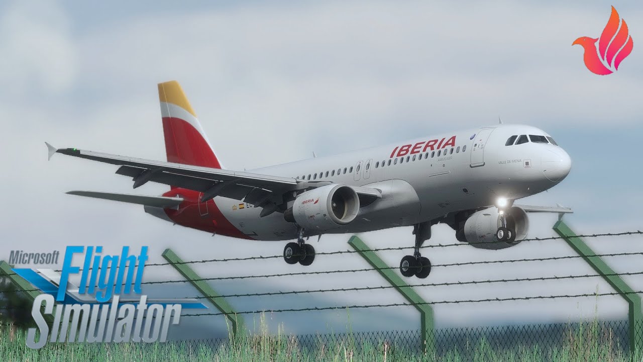 Turbulent approach and Go-around into Vigo Airport | Iberia A320 ...