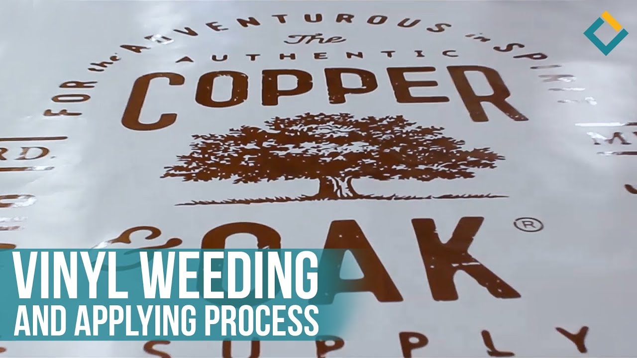 Weeding and Applying process of Vinyl Lettering on Acrylic Sign - YouTube