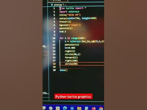 Python turtle programming amazing graphics design 🥰😘😊 #coding #pythonturtle #learnpython - YouTube