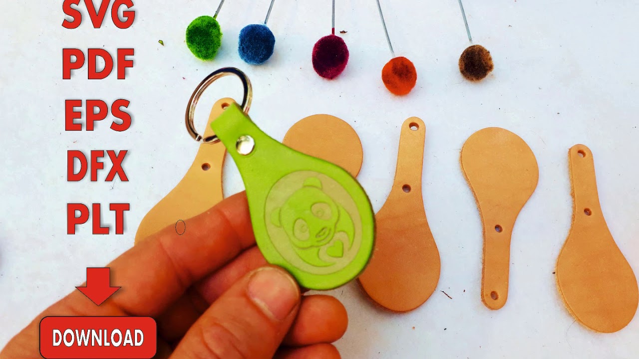 Leather DIY, Keychain pattern - YouTube