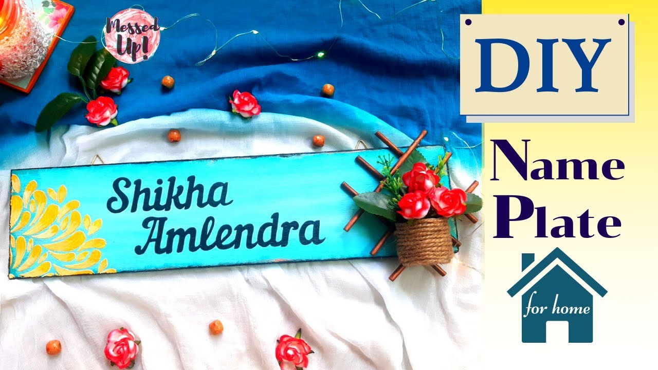 #nameplate Name Plate For Home | DIY Name Plate | Easy Name Plate ...