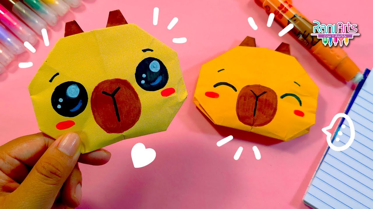DIY - ORIGAMI CAPIBARA - Haz un SQUISHY Capibara de papel adorable y ...
