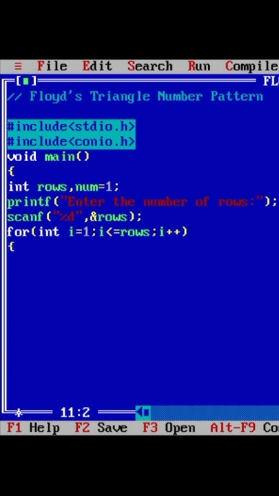 C Programming Challenge Creating Floyds Triangle Pattern Codewithbv Shorts Youtube