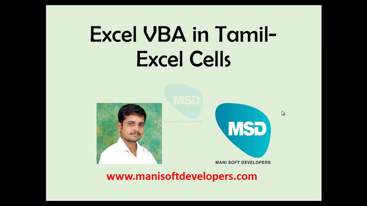 Excel Vba In Tamil Part 19 Excel Cells Youtube 9354