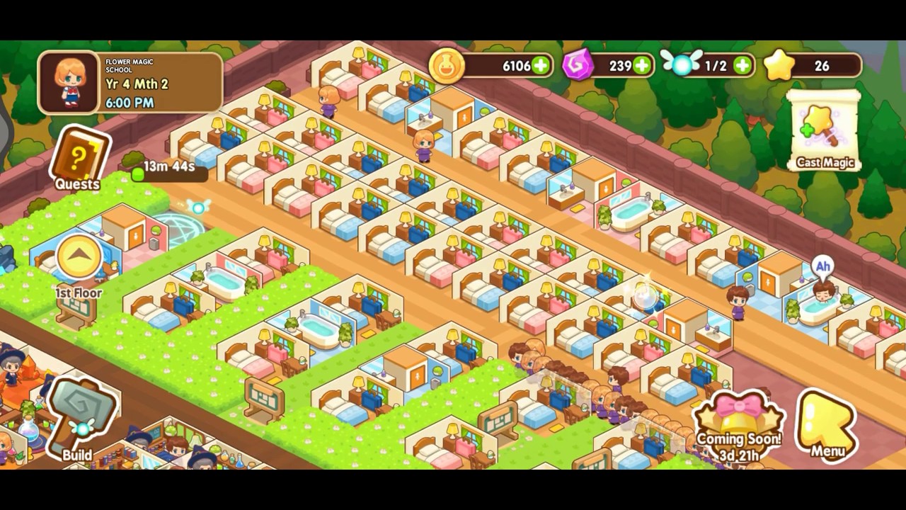 Magic School story- Queen dormitory Level 2 - YouTube