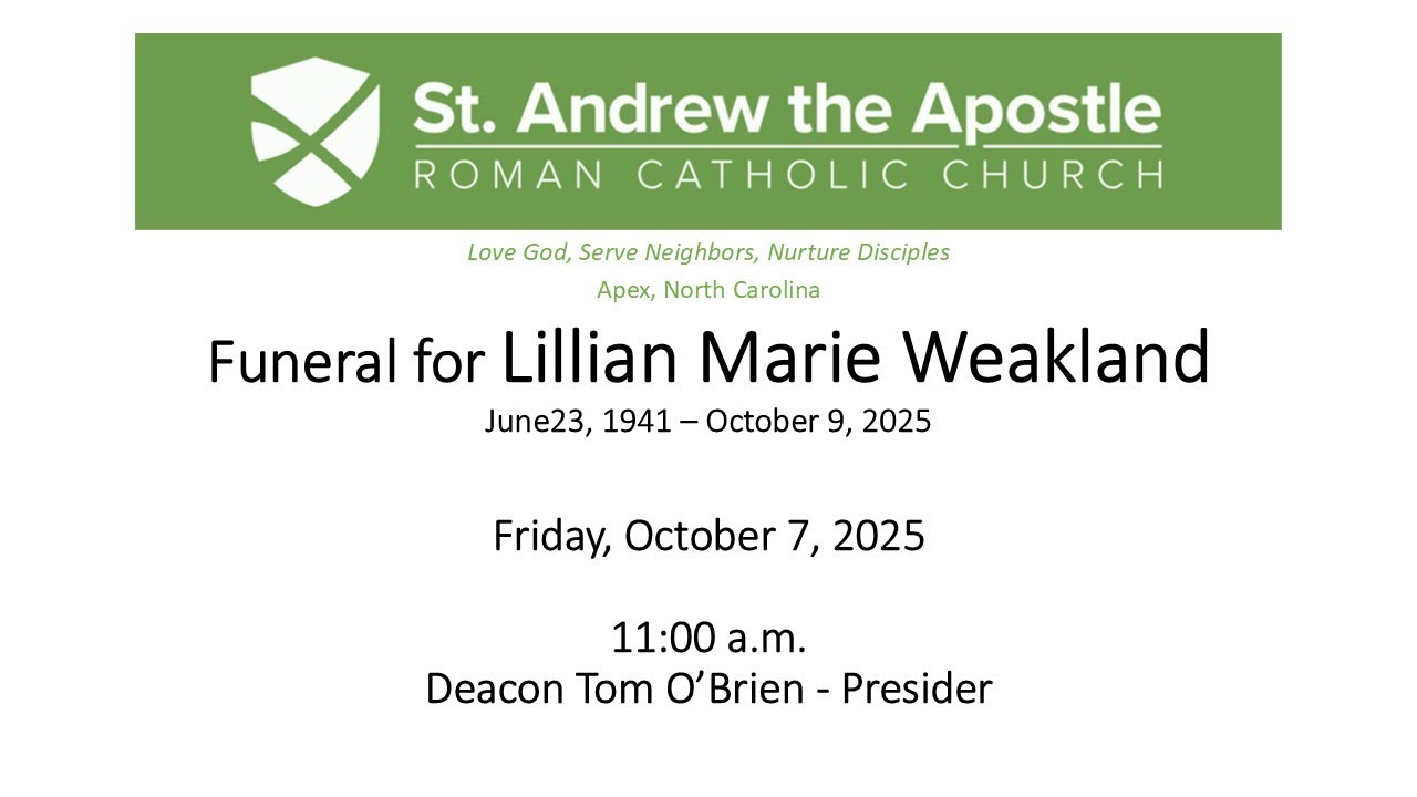 Funeral for Lillian Marie Weakland - YouTube