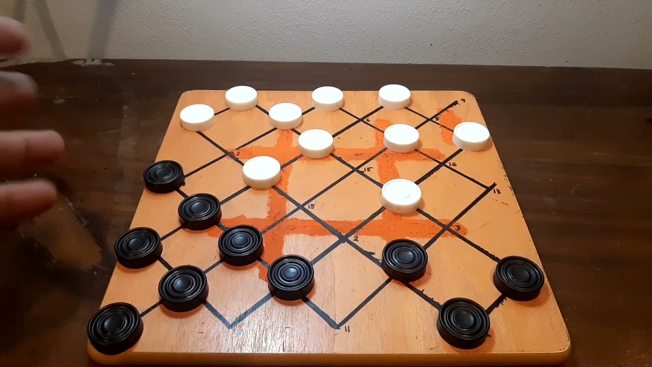 Dama Tutorial: 1-16 vs 1-16 (4...16-13 variation) pabor sa itim. - YouTube