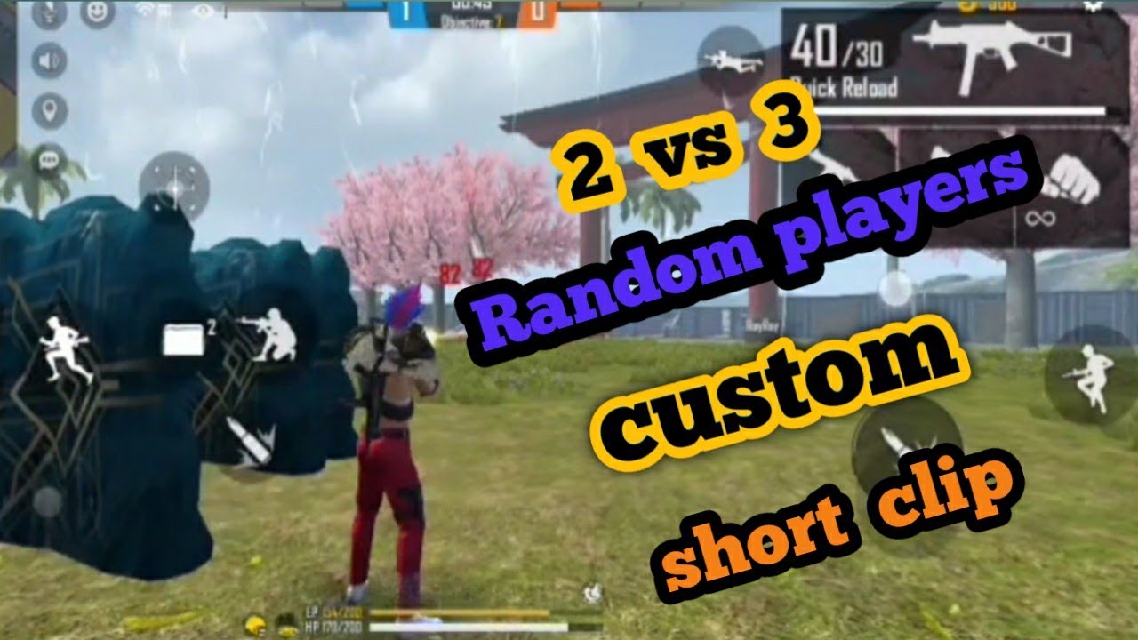2 vs 3 random players custom short clip (R Hunter FF Gamer) - YouTube