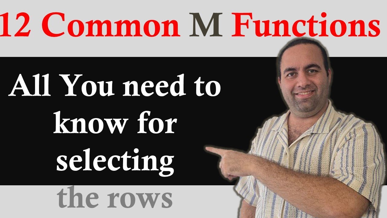 Mastering Row Selection in Power Query: Essential Table Functions - YouTube