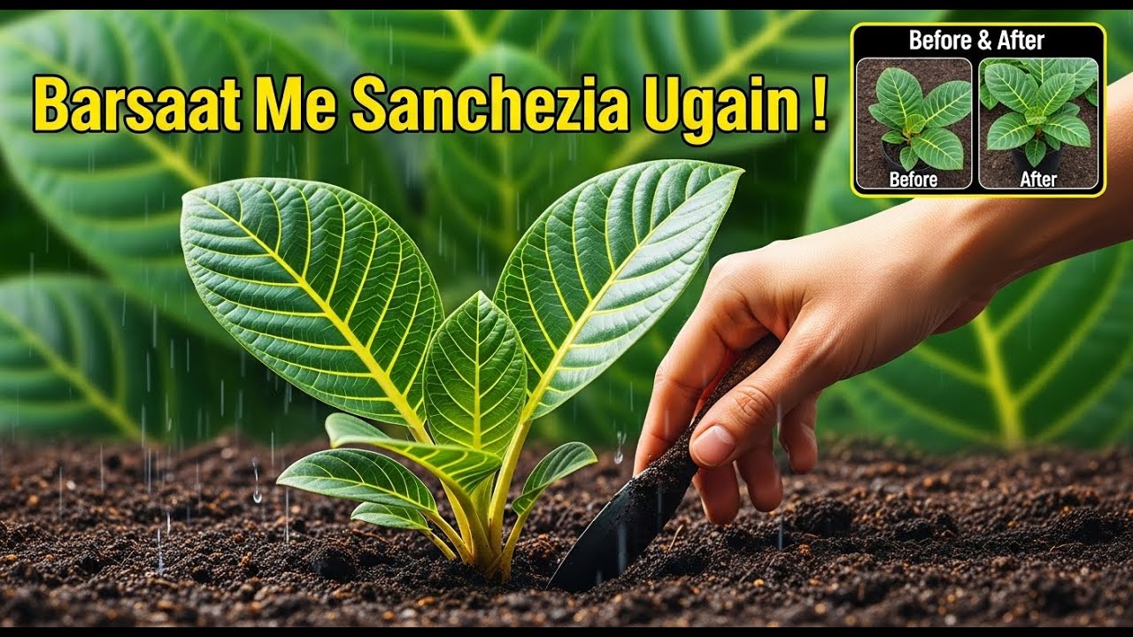 How to Grow Sanchezia Plant from Cuttings in Rainy Season 🌧️ ...