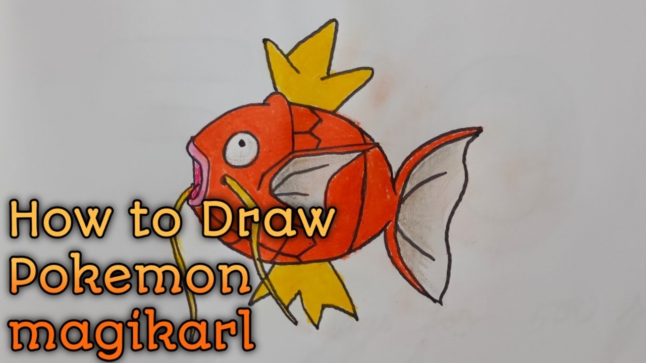 how to draw Pokemon Magikarp. - YouTube