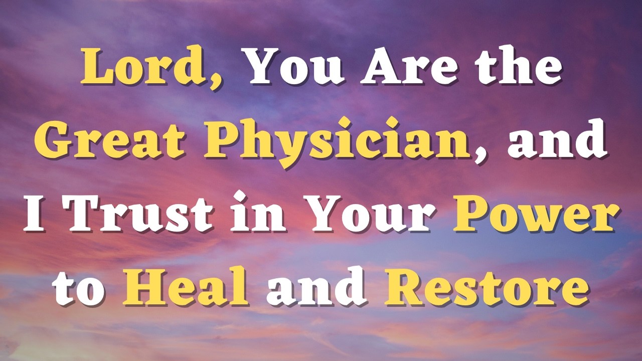 A Prayer for Healing - Lord, Touch Me With Your Healing Power - A ...