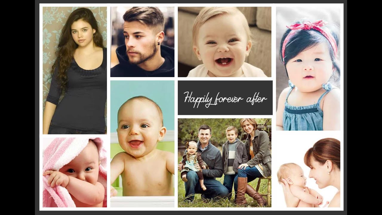 FAMILY PHOTO COLLAGE COREL DRAW - YouTube