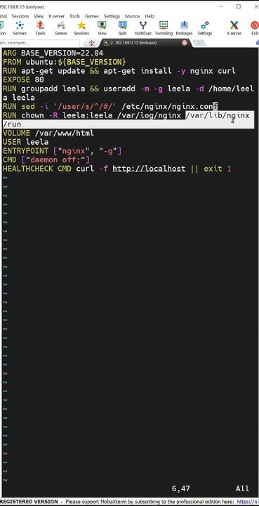 Chown Command in Dockerfile - Change ownership of the file in Nginx Docker container - #docker ...