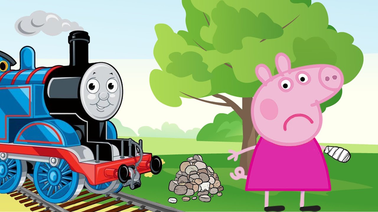 Piggy On the Railroad with Peppa Pig | Nursery Rhyme for Kids - YouTube