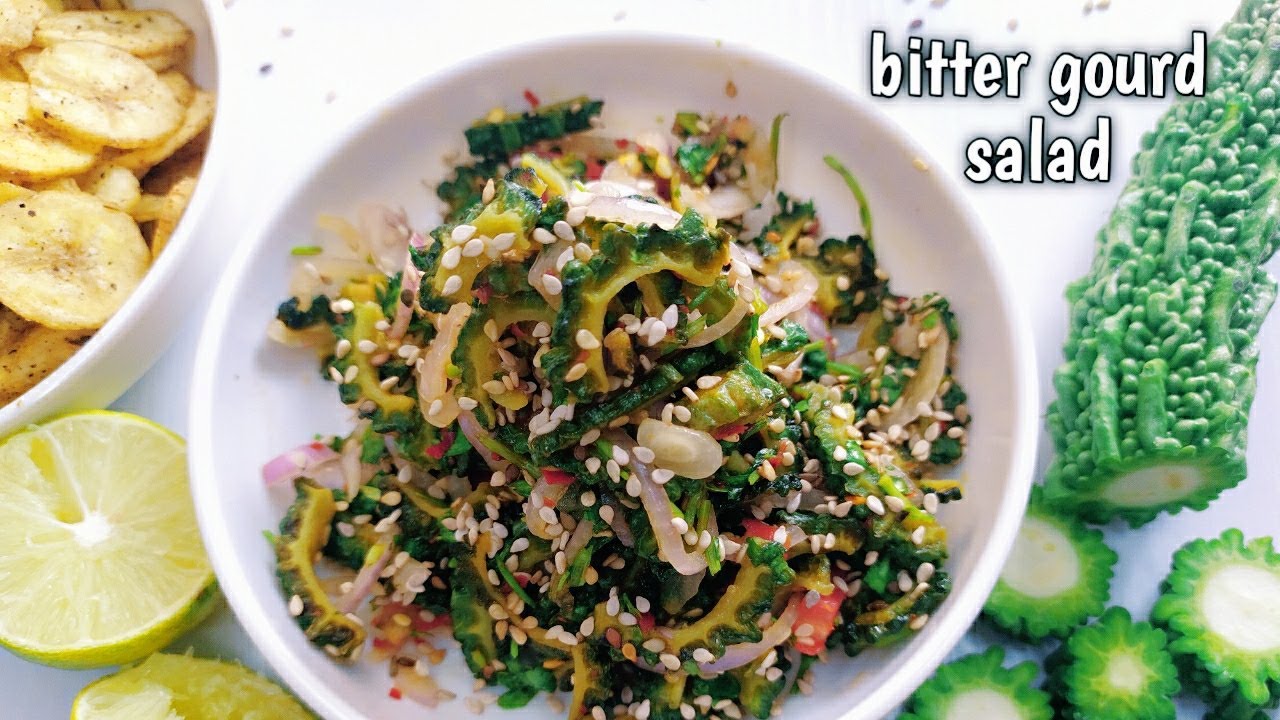 bitter gourd salad recipe | bitter melon salad | karela salad | करेले ...