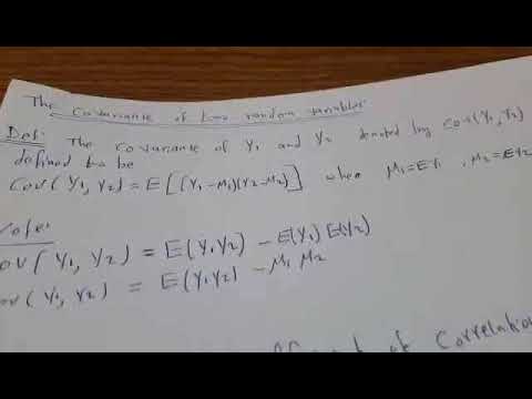 211 The Covariance of Tow Random Variables Lec. 7 - YouTube