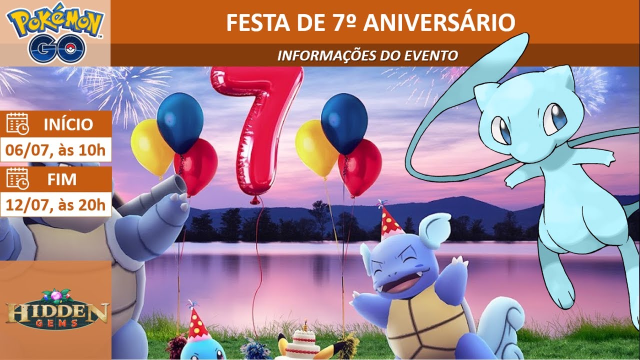Festa de 7º aniversário do Pokémon GO - YouTube