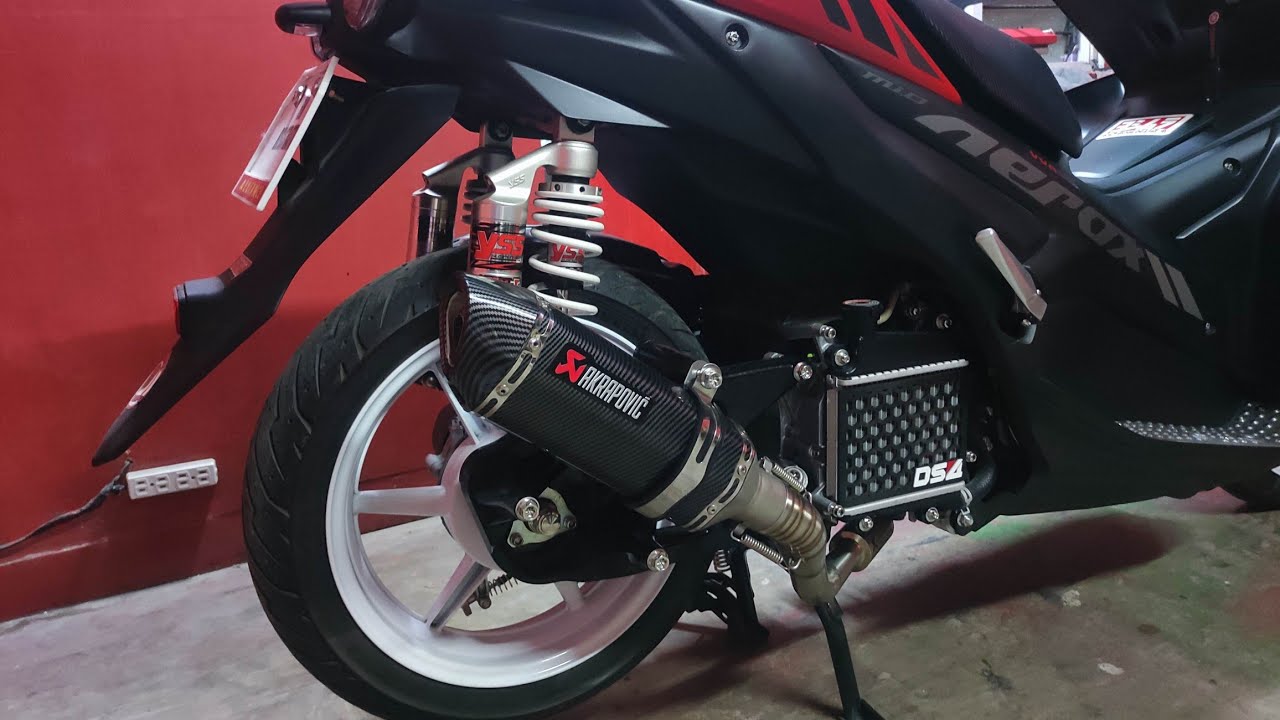 AEROX V2 /2021(AKRAPOVIC PIPE)INSTALL AND SOUNDTEST - YouTube