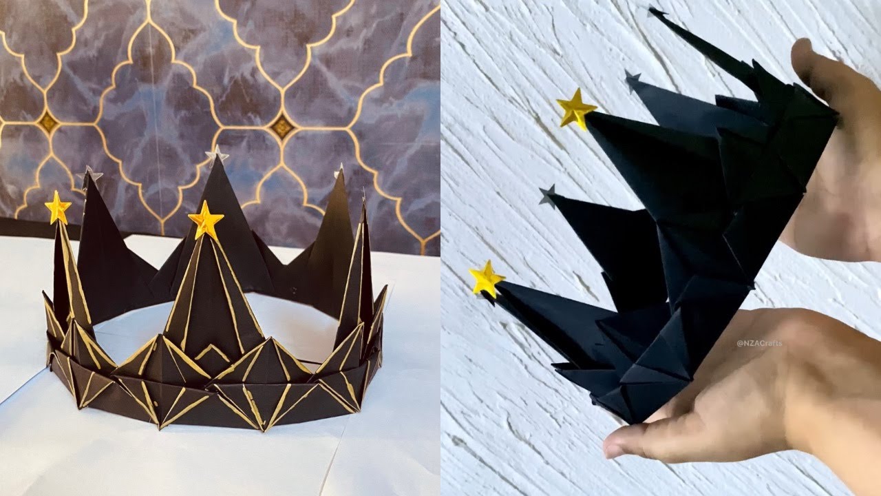 Diy paper crown/How to make paper crown/Paper crown tutorial - YouTube