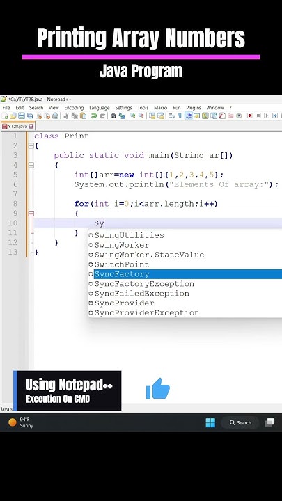 Printing Array Elements Java Program💻 Shorts Java Programming
