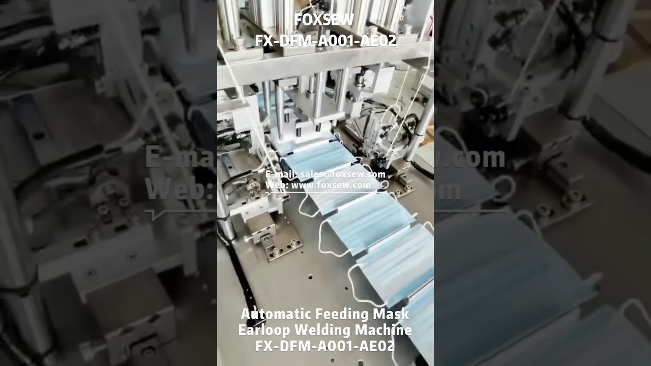 Auto Feeding Mask Earloop Welding Machine - YouTube