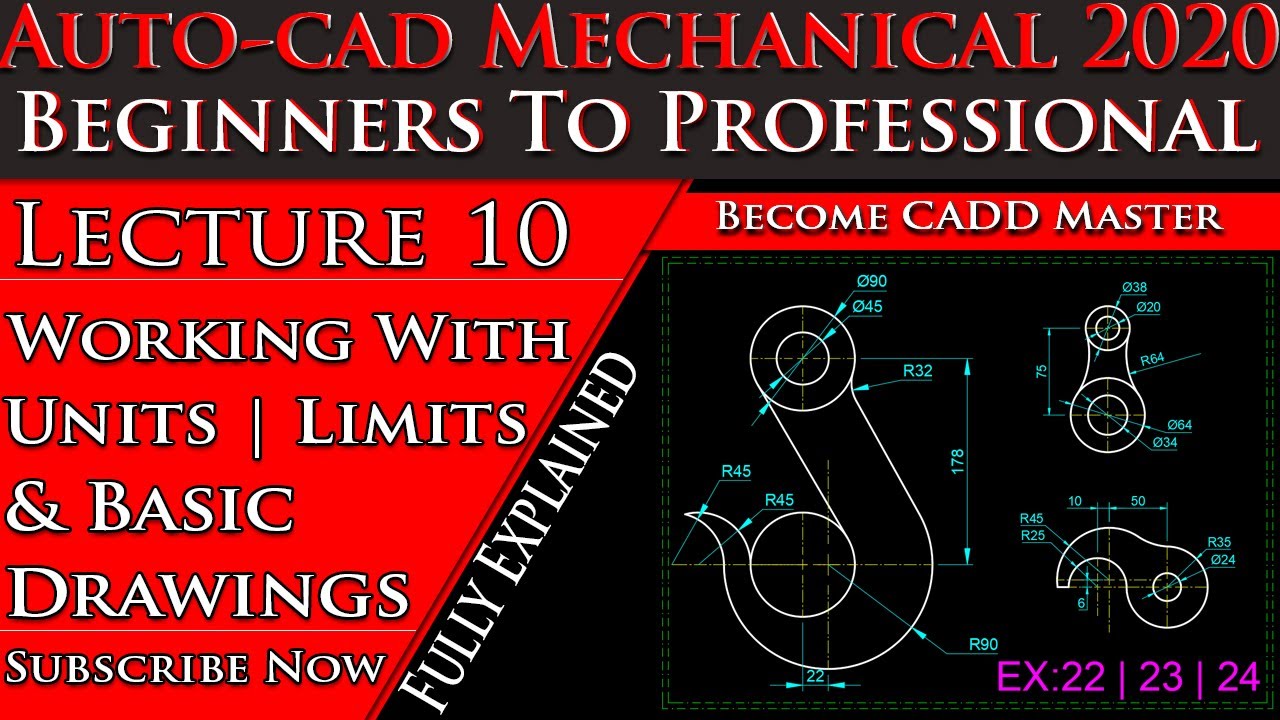 AutoCAD Mechanical Tutorial For Beginner | AutoCAD Tutorial for ...