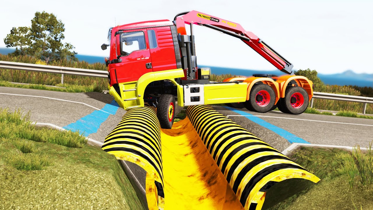 Cars vs Upside Down Speed Bumps #55 | BeamNG.DRIVE - YouTube