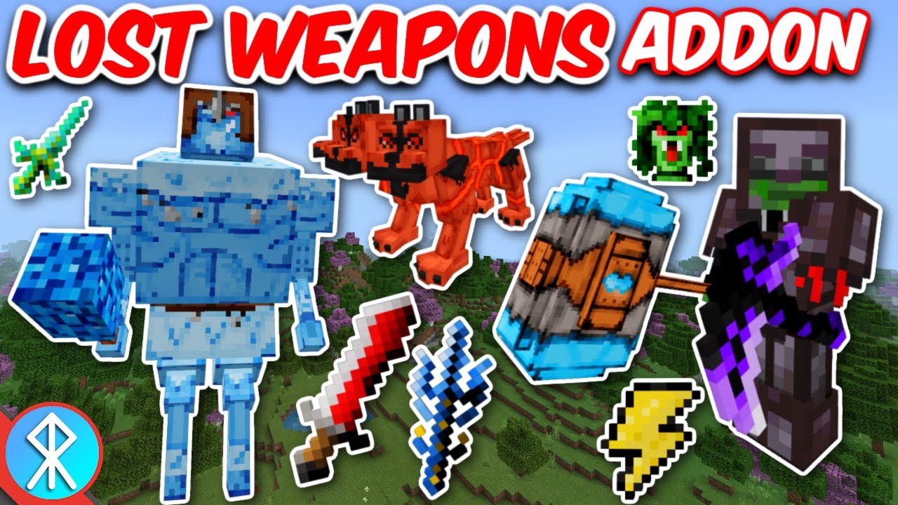 LOST WEAPONS Addon | Bedrock/MCPE/Xbox Minecraft - YouTube