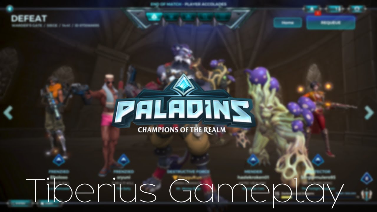 Paladins - Tiberius Gameplay - Damage Champion - YouTube