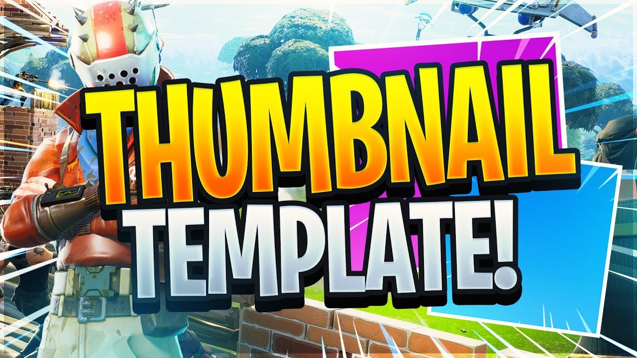 NEW Fortnite Thumbnail Template 8 - Photoshop / Editable (Fortnite ...