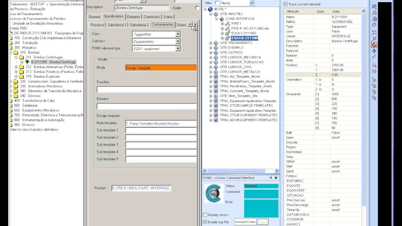 COMOS PDMS Interface - CustomRefresh e CheckStatus - YouTube