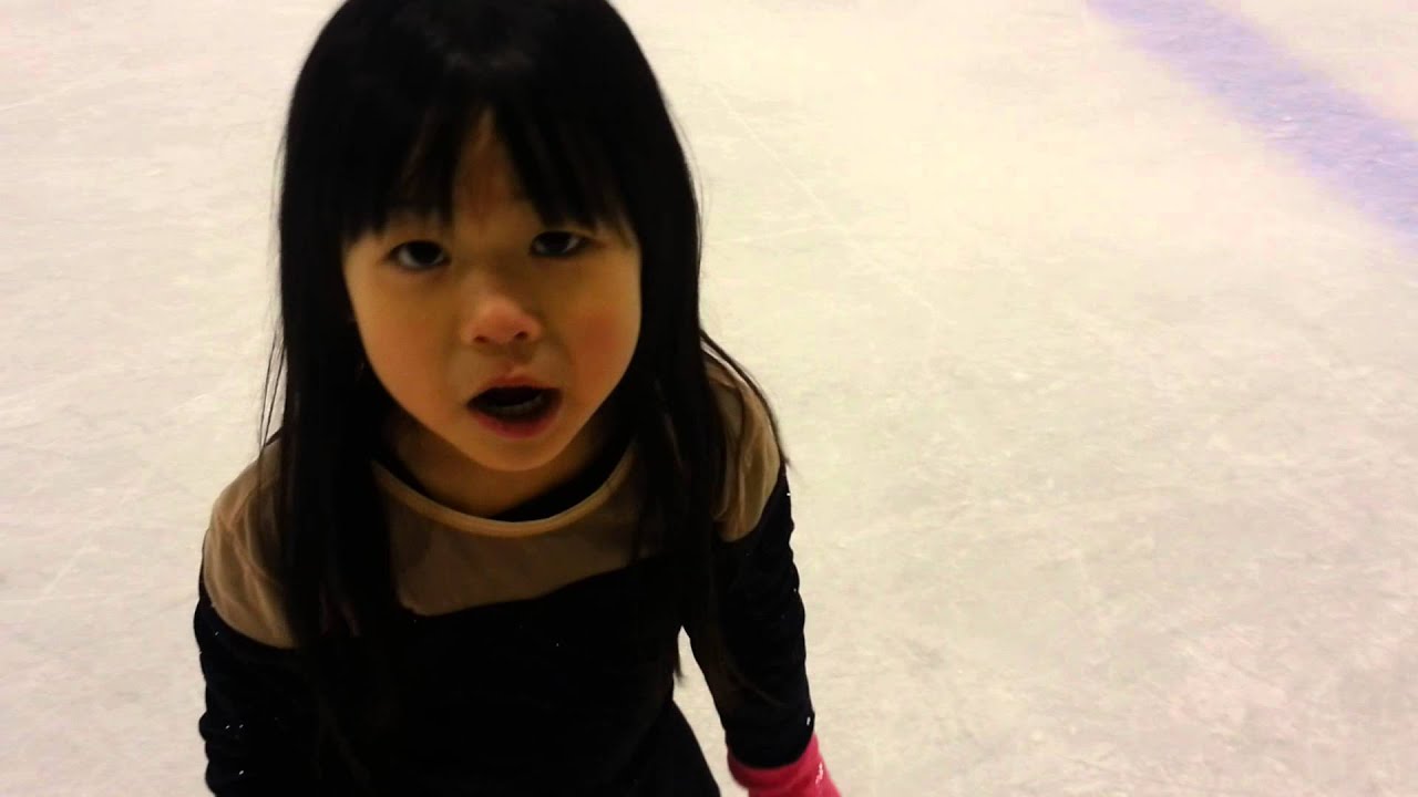 Angela on ice after4 years old birthday - YouTube